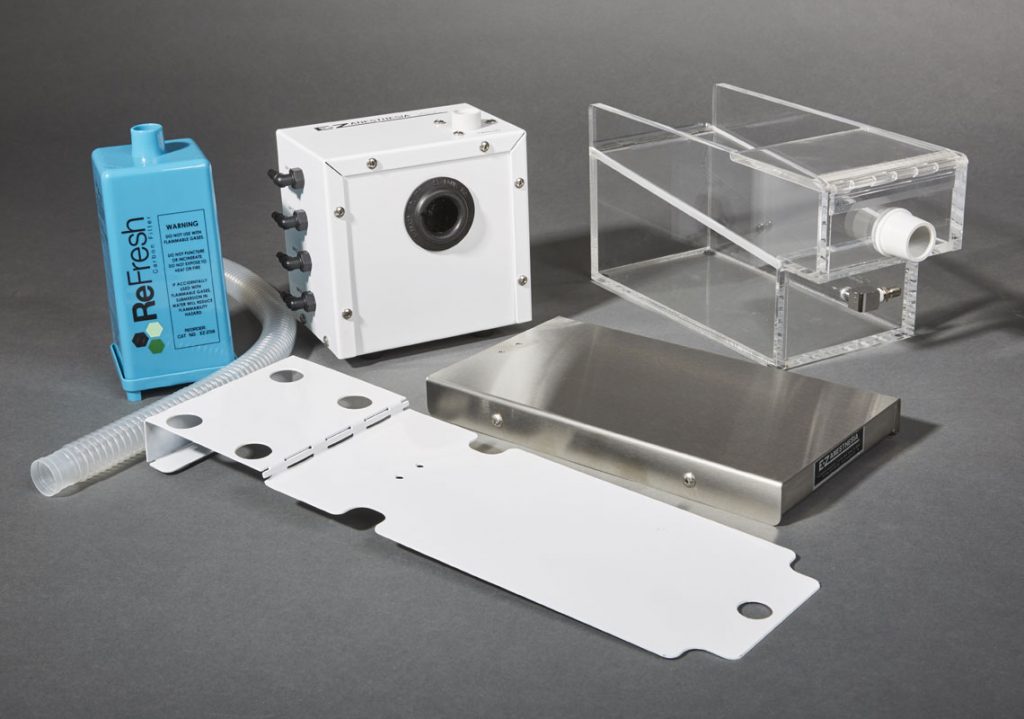 The EZ-170 vented chamber Designed for use with EX-IC Exhaust cube